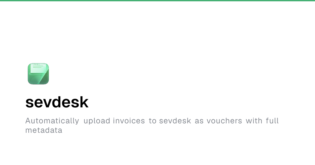 sevdesk - Invoice Radar Docs