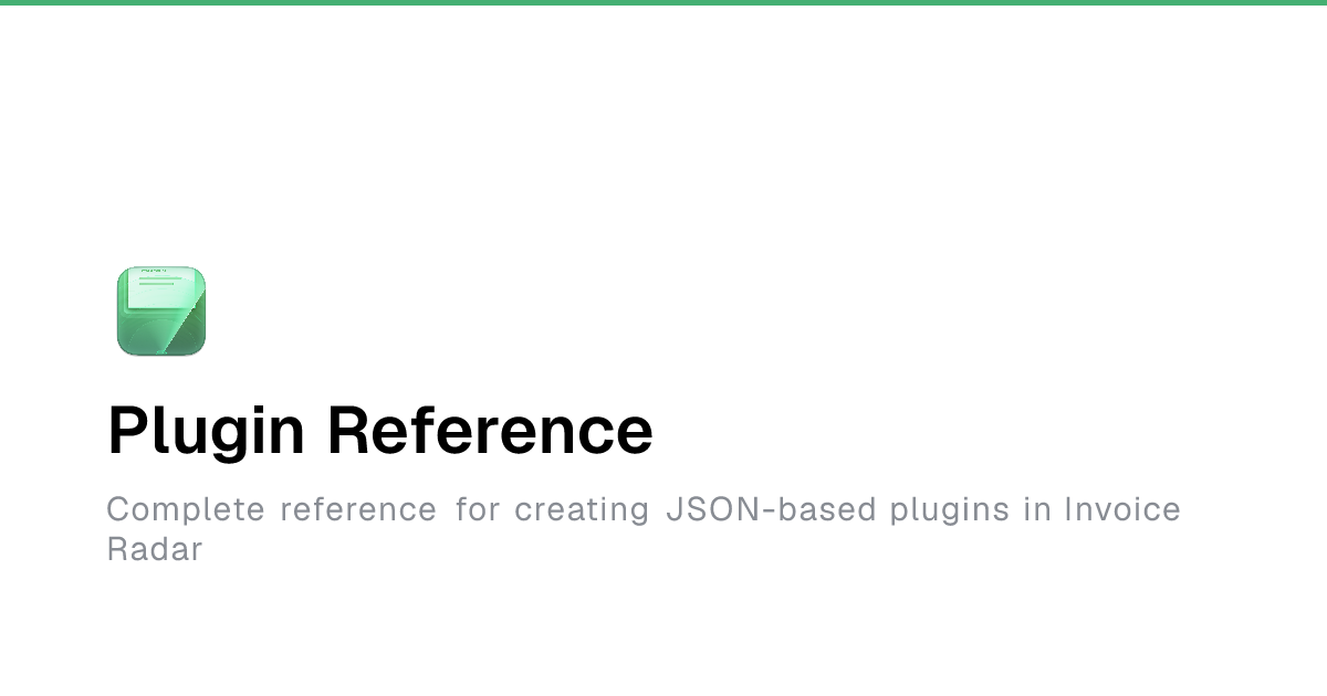 Plugin Reference